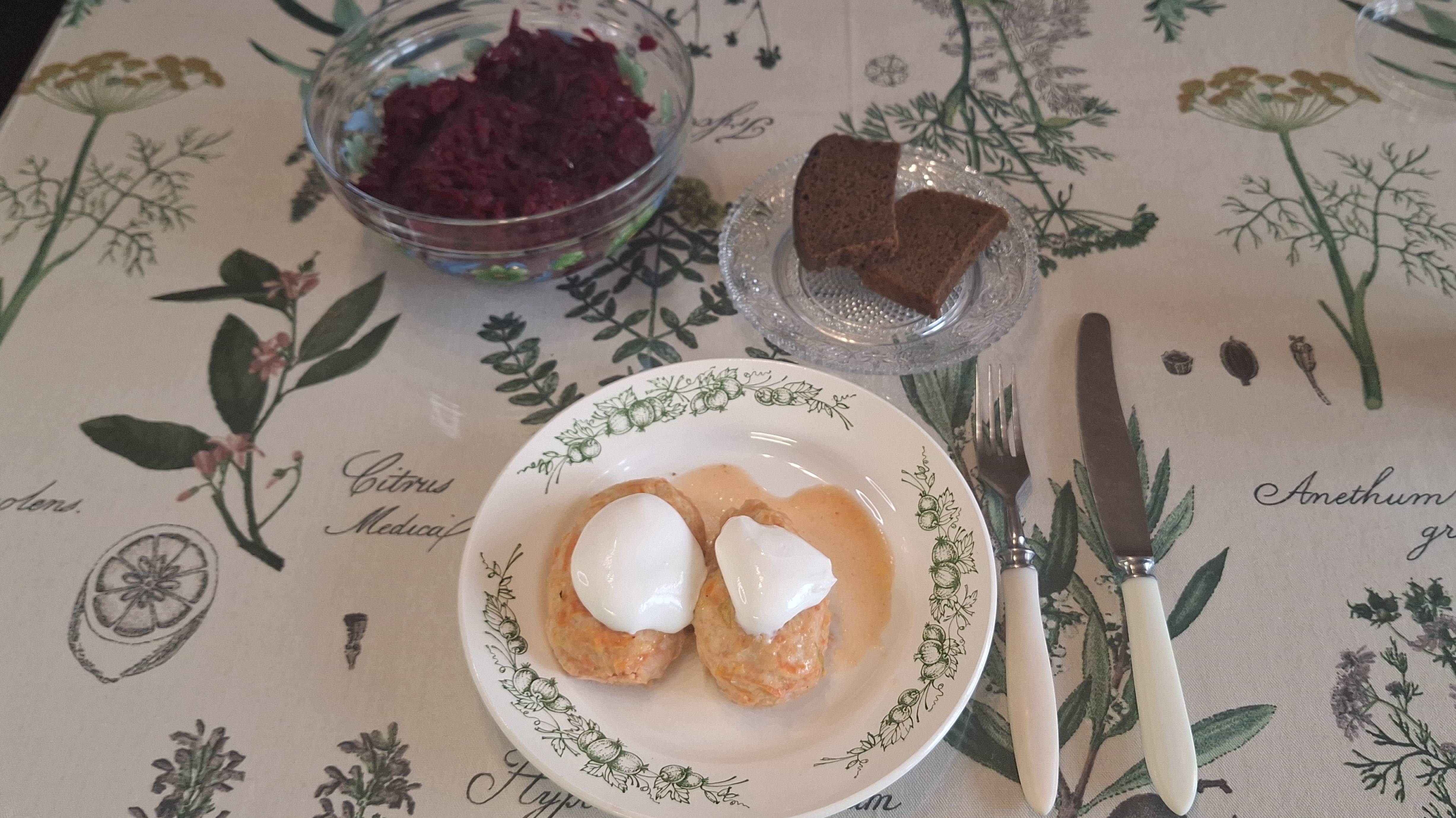 Ленивые пп-голубцы со свекольной икрой.