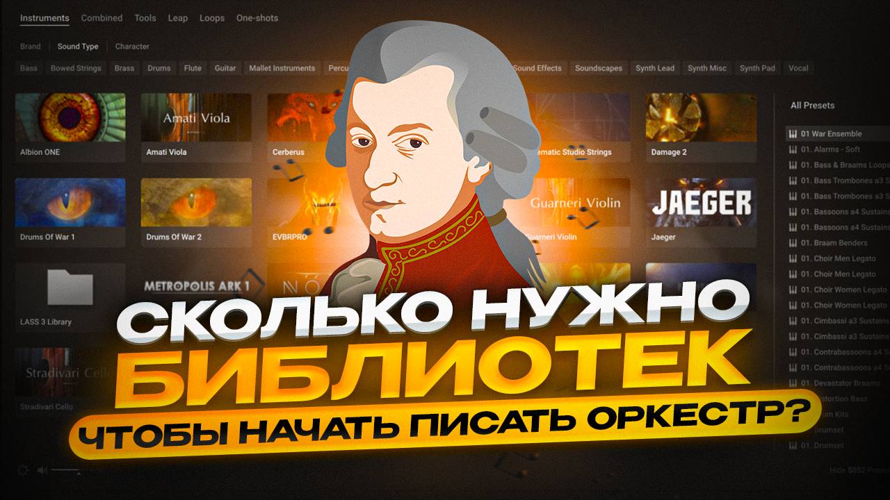 Сколько нужно библиотек чтобы начать писать оркестр