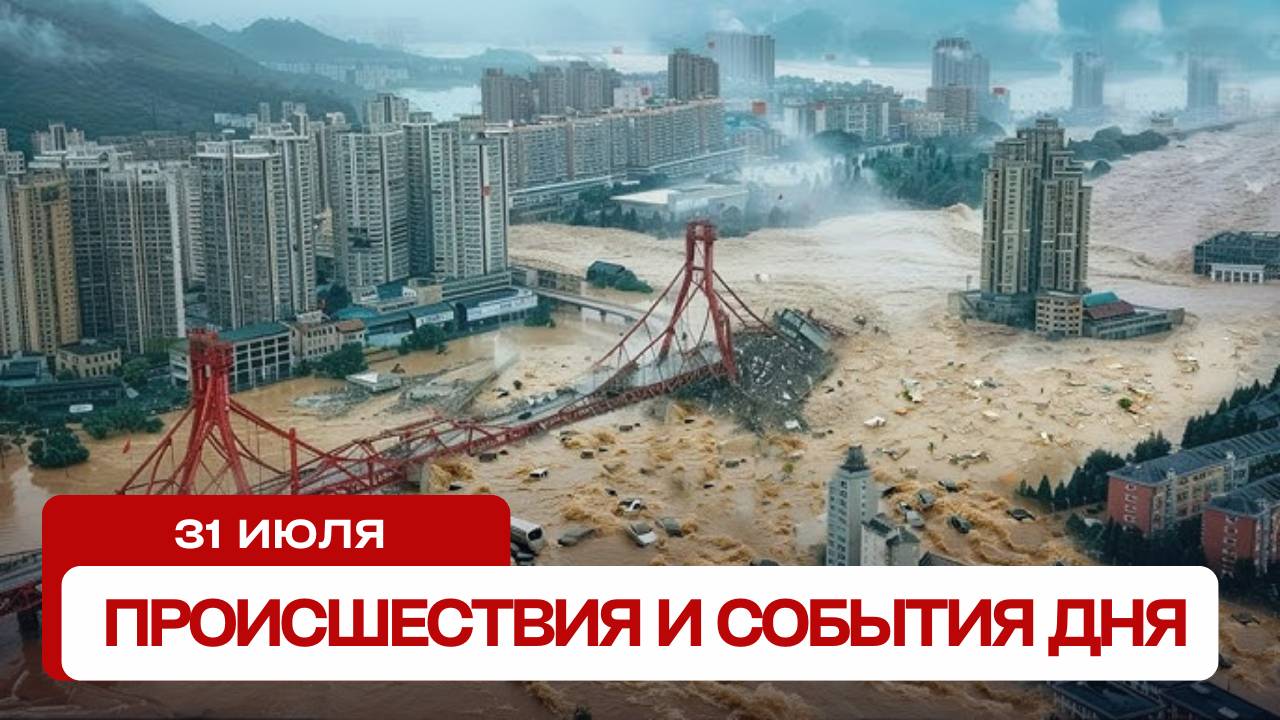 Новости сегодня 31.07.2025. Катаклизмы за день, ЧП, события дня!