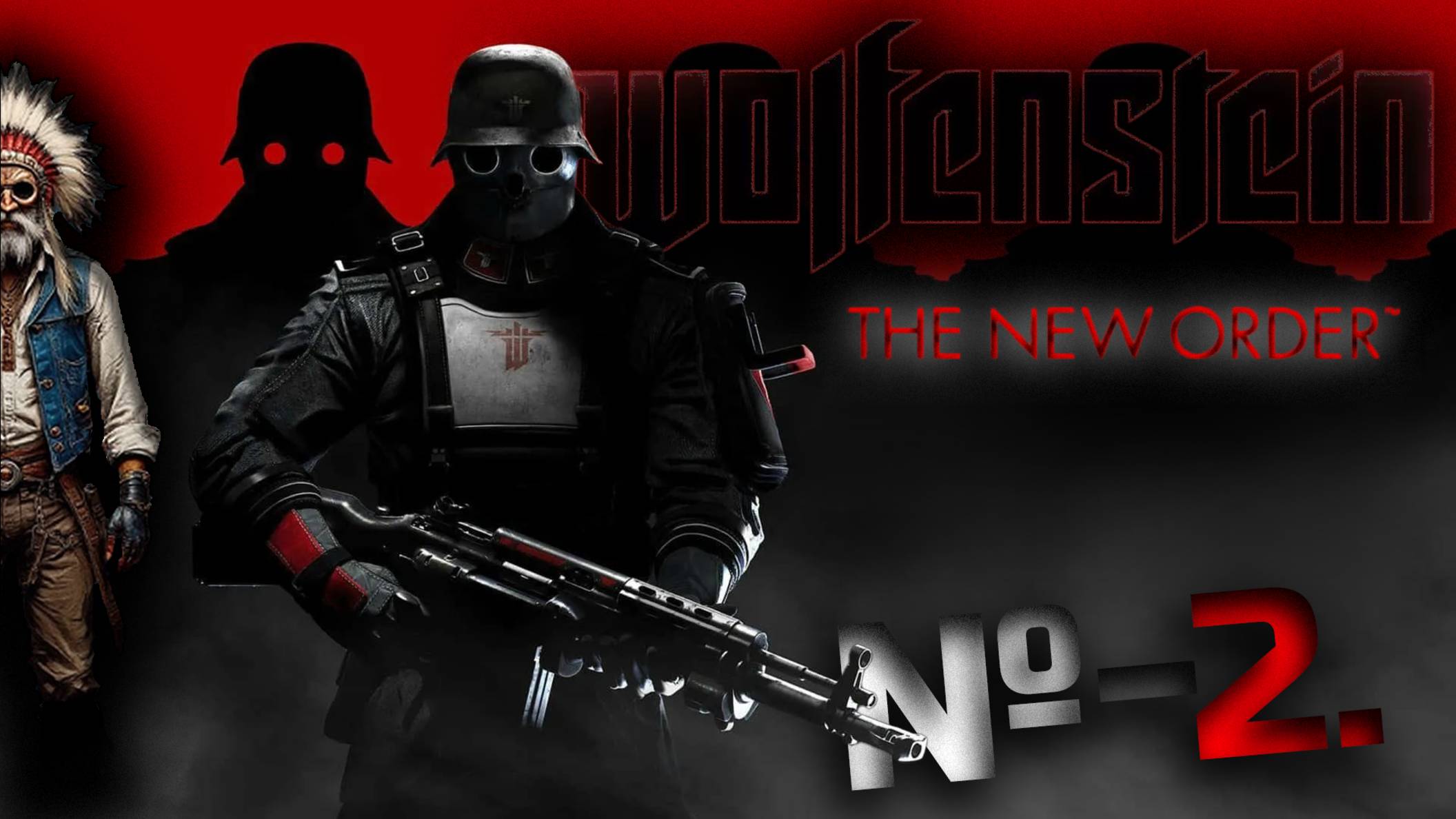 Wolfenstein: The New Order|Псих|▶️с комм на ПК в формате21:9🖥️↔️озвучиваю всех персон№2