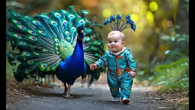 смешной костюм павлина