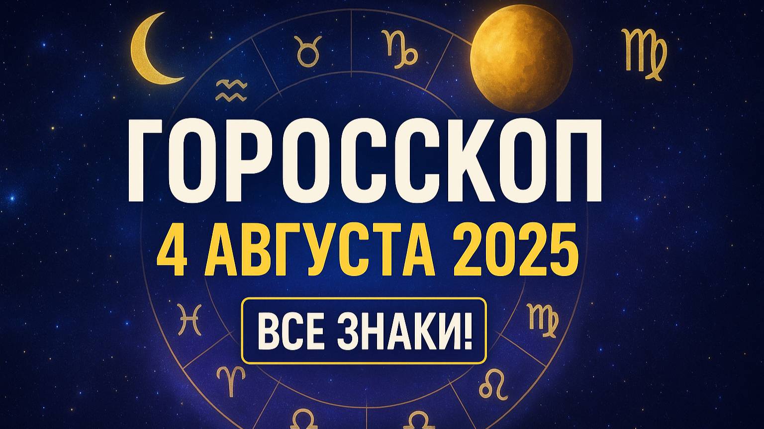 Гороскоп на сегодня, 4 августа 2025 — Точный прогноз для всех знаков зодиака!
