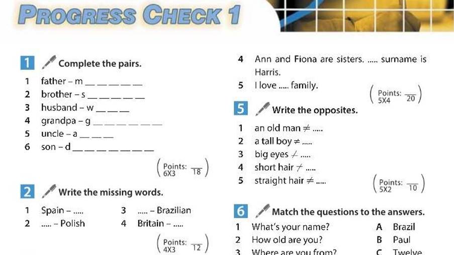 Spotlight 6, Progress Check 1 mod