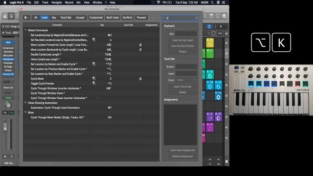 Arturia minilab mkII & Logic Pro X MIDI MAPPING- PAD SCROLL