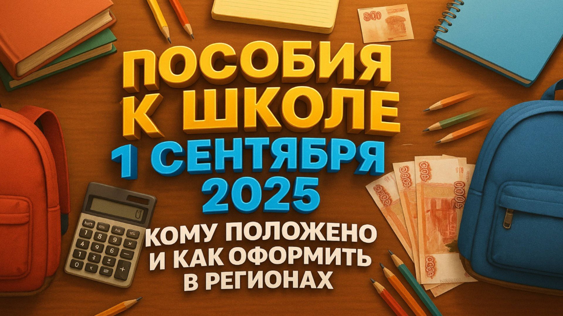 Выплаты к 1 Сентября 2025 Школьникам: Кому Положено и Как Оформить в Регионах