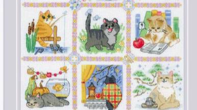 Вышивка крестиком от Риолис "Кошачий календарь" 6