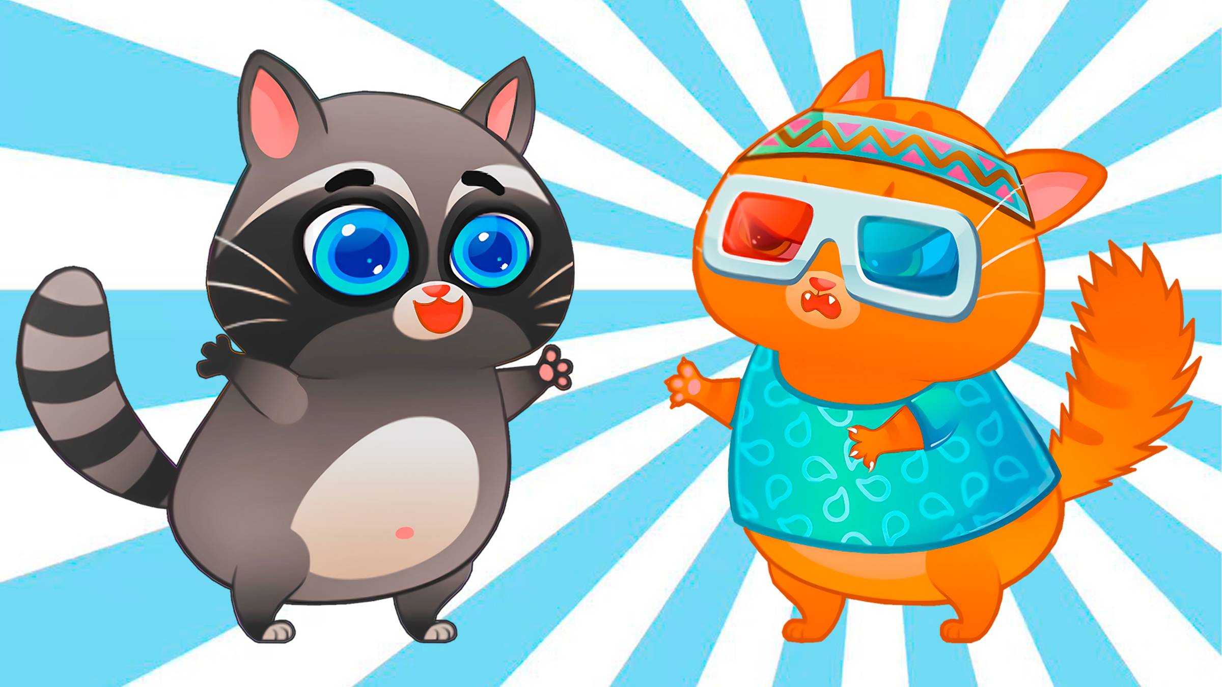 Суровый КОТИК БУБУ #107. Встреча с енотом мошенником. Мультик ИГРА про котят на канале Игрули TV