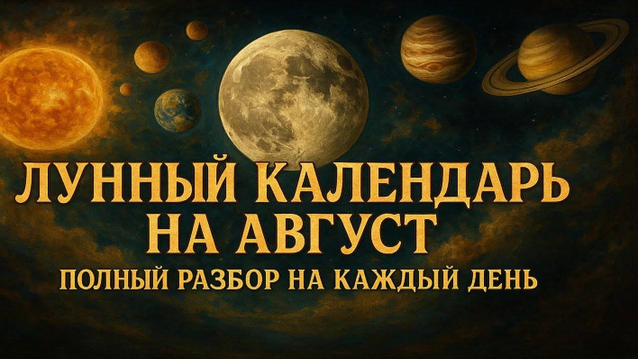 🌙 Как использовать Луну в августе себе на благо|🌕 Лунный календарь август 2025