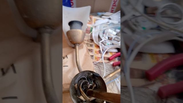 Реставрация лампы 5 рожков 1965г-1974г.Часть5