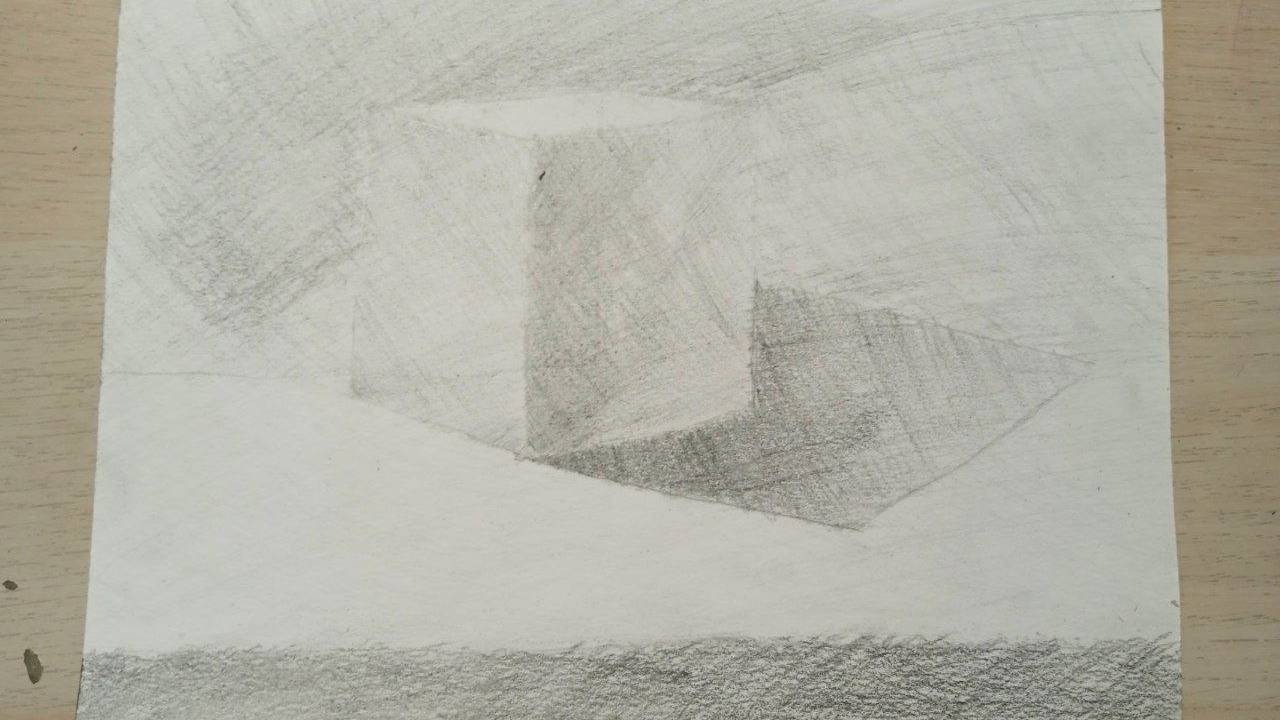 Урок 25. Рисуем куб: построение и штриховка карандашом.