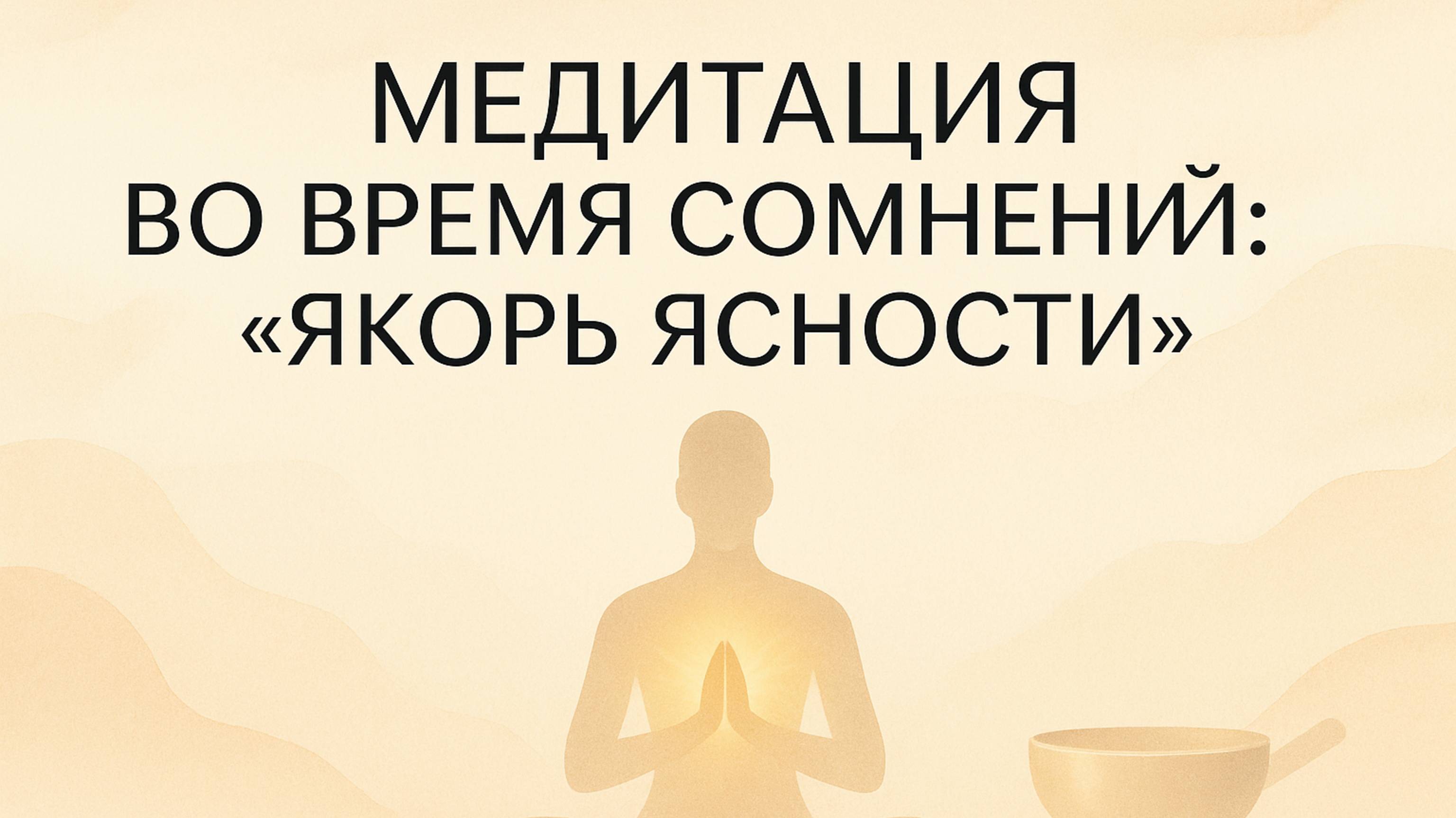 Медитация во время сомнений:" Якорь Ясности". ГОВОРЯЩАЯ МЕДИТАЦИЯ.
