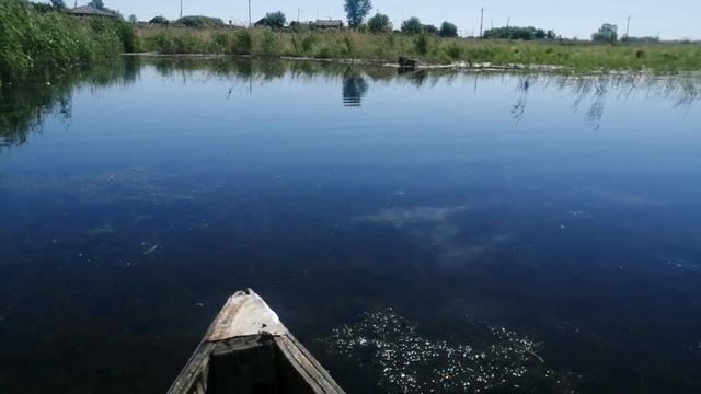 Озеро ,лодка, лето, с дедушкой