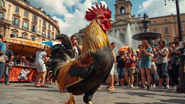 Петух в городе