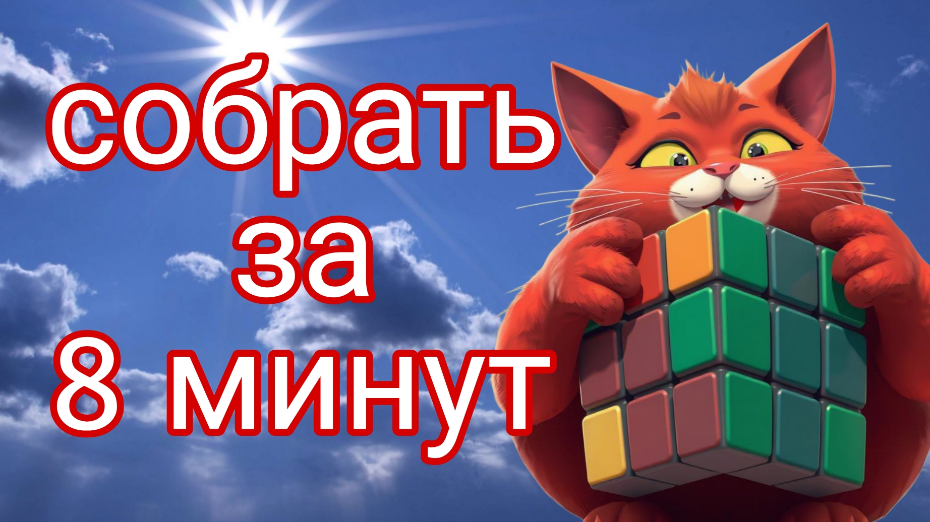 Как собрать кубик Рубика за 8 минут
