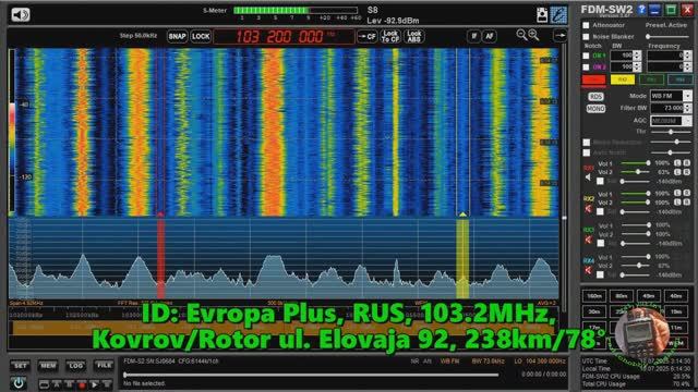 10.07.2025 03:09UTC, [tropo], Европа Плюс, Ковров, 103.2МГц, 238км