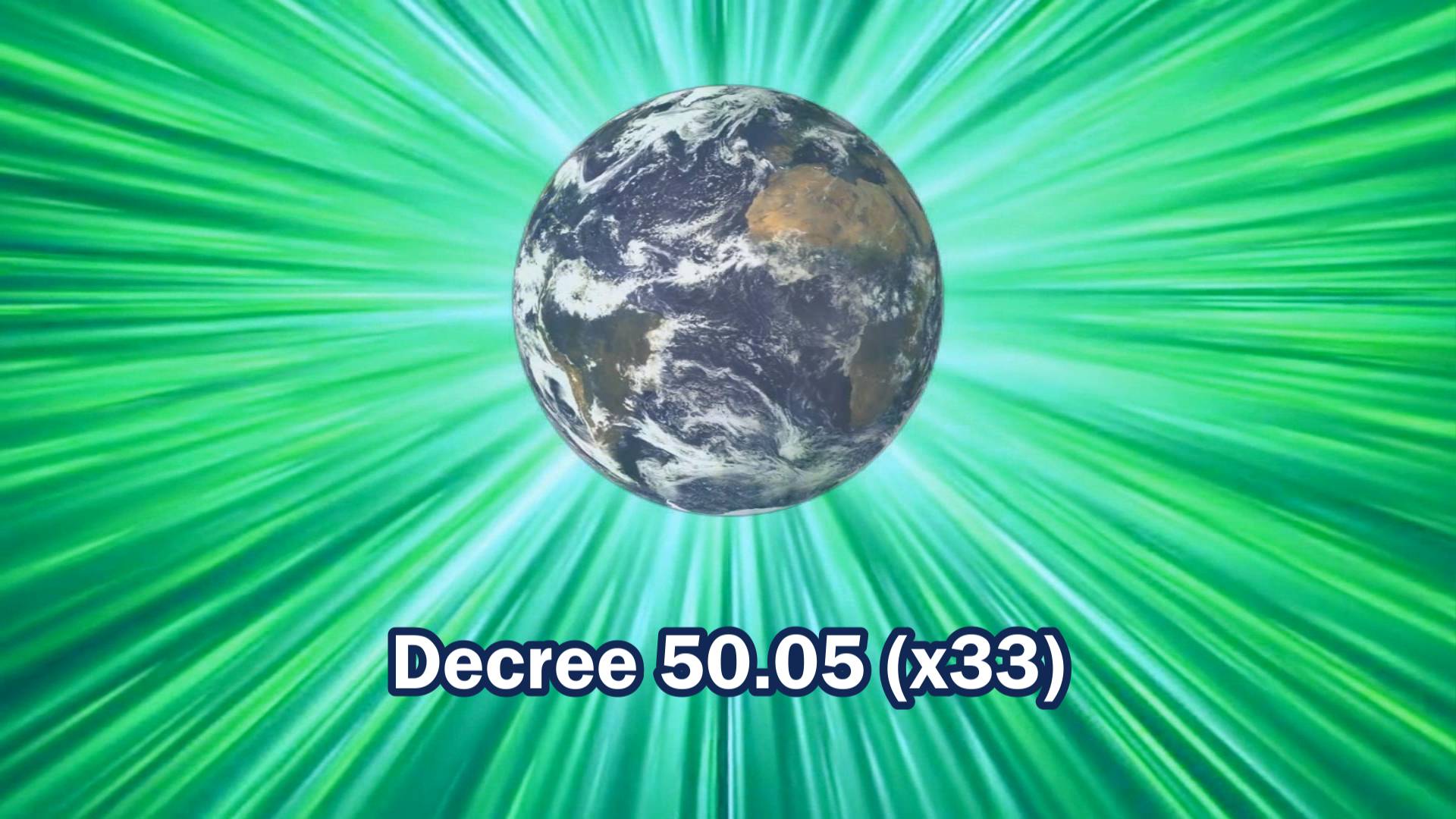 Decree 50.05 x33 "BELOVED CYCLOPEA BEHOLDER OF PERFECTION"