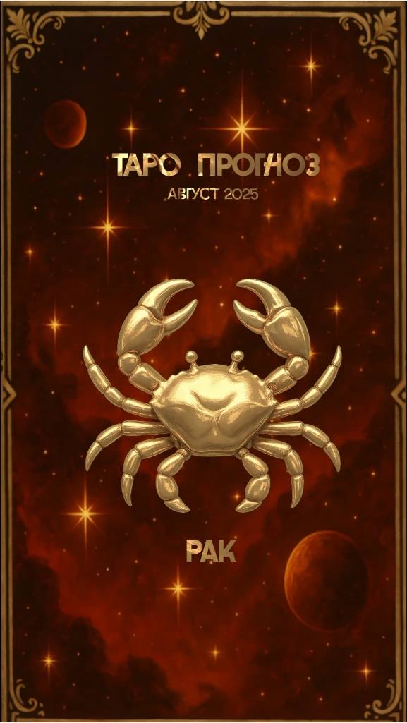 Таро Прогноз Рак Август 2025