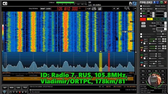 10.07.2025 03:30UTC, [tropo], Радио 7, Владимир, 105.8МГц, 178км