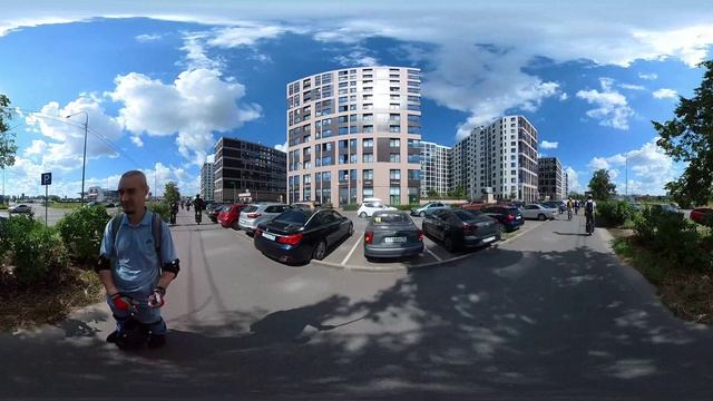 3 августа 2025. Поездка на моноколесе. случайно попал на встречу моноколесников. Видео 360 градусов