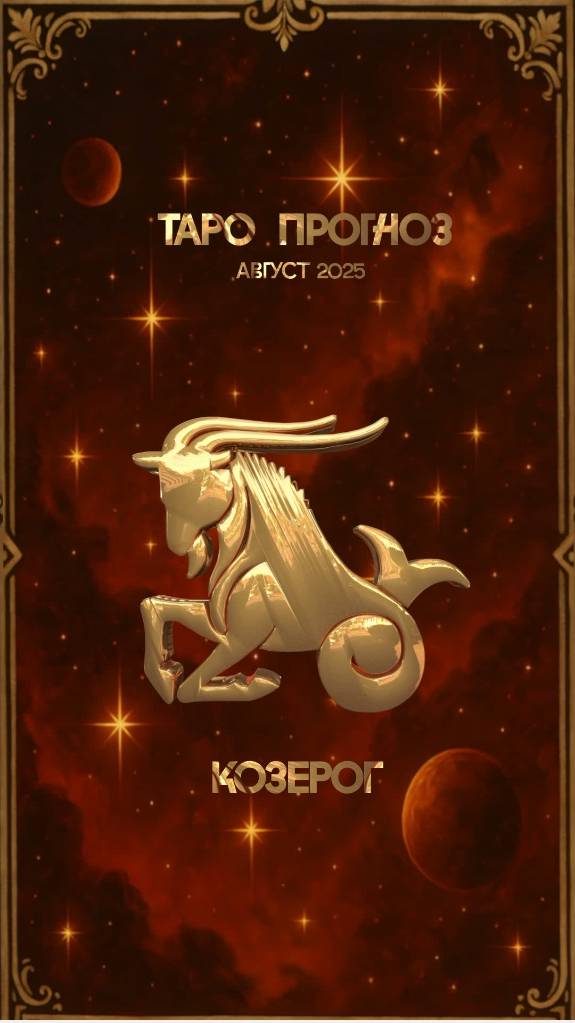 Таро Прогноз Козерог Август 2025