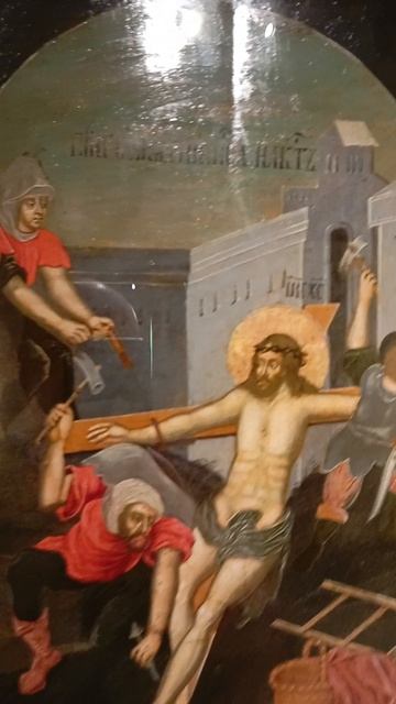 Пригвождение к Кресту. Из цикла Страсти Христовы. Начало XVIII.