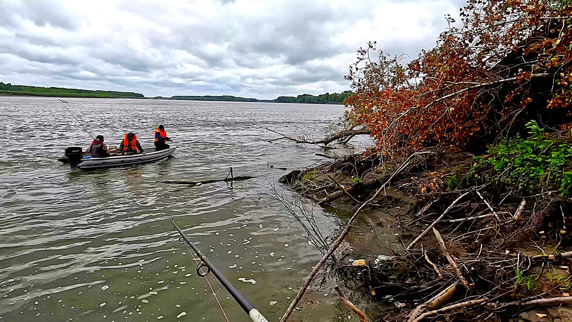 ЛОВИМ ЩУКИ В ЛЕТНЮЮ НЕПОГОДУ спиннинговая рыбалка на Оби с берега в корягах