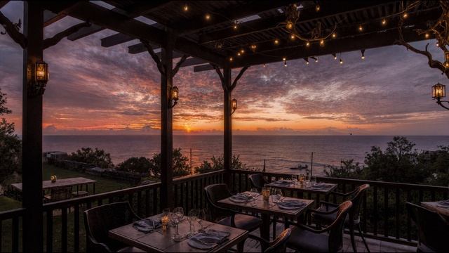 Летний легкий джаз, приятная музыка без слов 4К/ Summer Jazz Cafe 4K