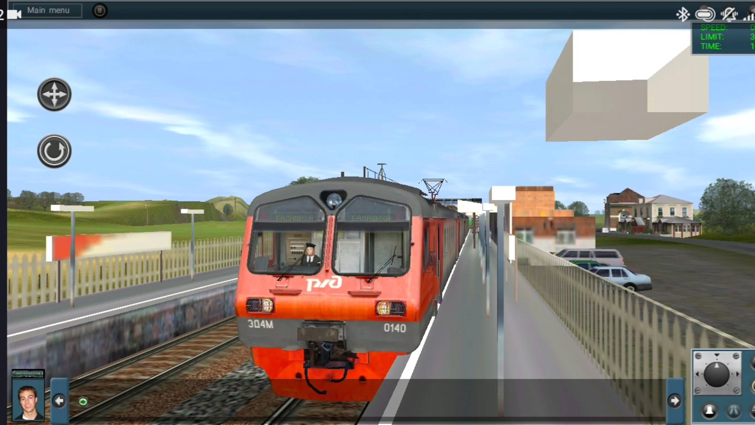 Работаю машинистом электропоезда ЭД4М от станции Красный узел в игре Trainz Android