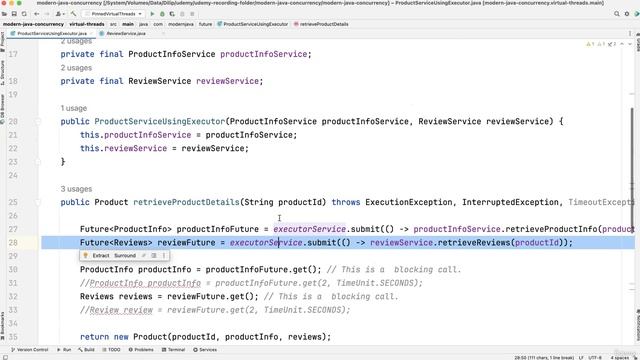 22 - ProductService using Future API and ExecutorService