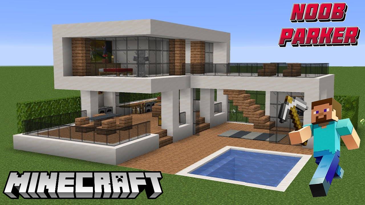 Майнкрафт - Как построить современный летний особняк Minecraft