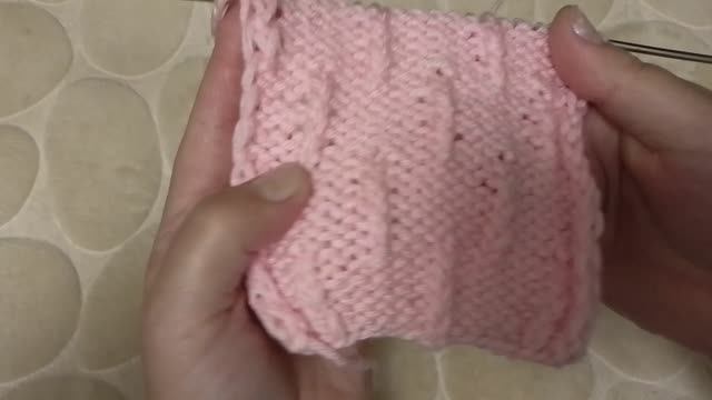 Узор спицами вертикальные столбики