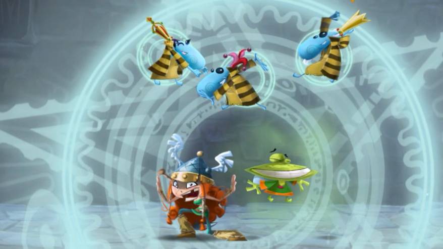 Игра Rayman Legends спасите Барбару, испытание бегом по подземельям!