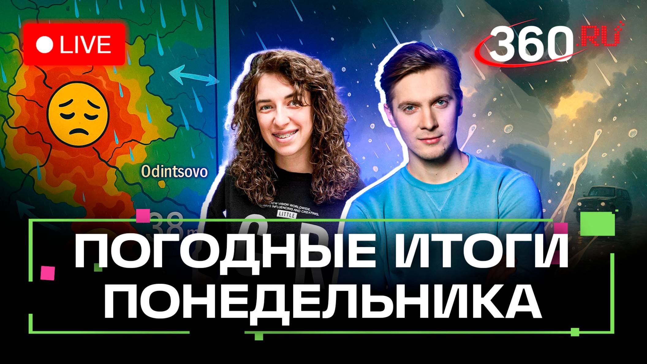 Погода 4 августа и прогноз на неделю. Ливень в Подмосковье. Трансляция 360