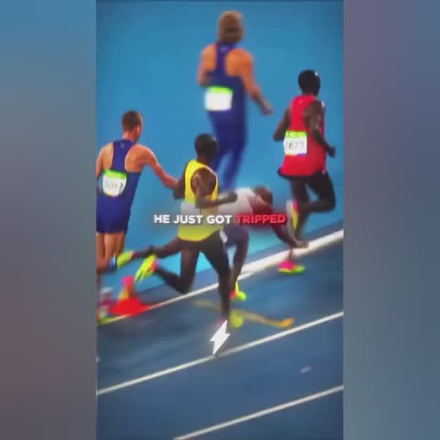 бег падение олимпийского чемпиона