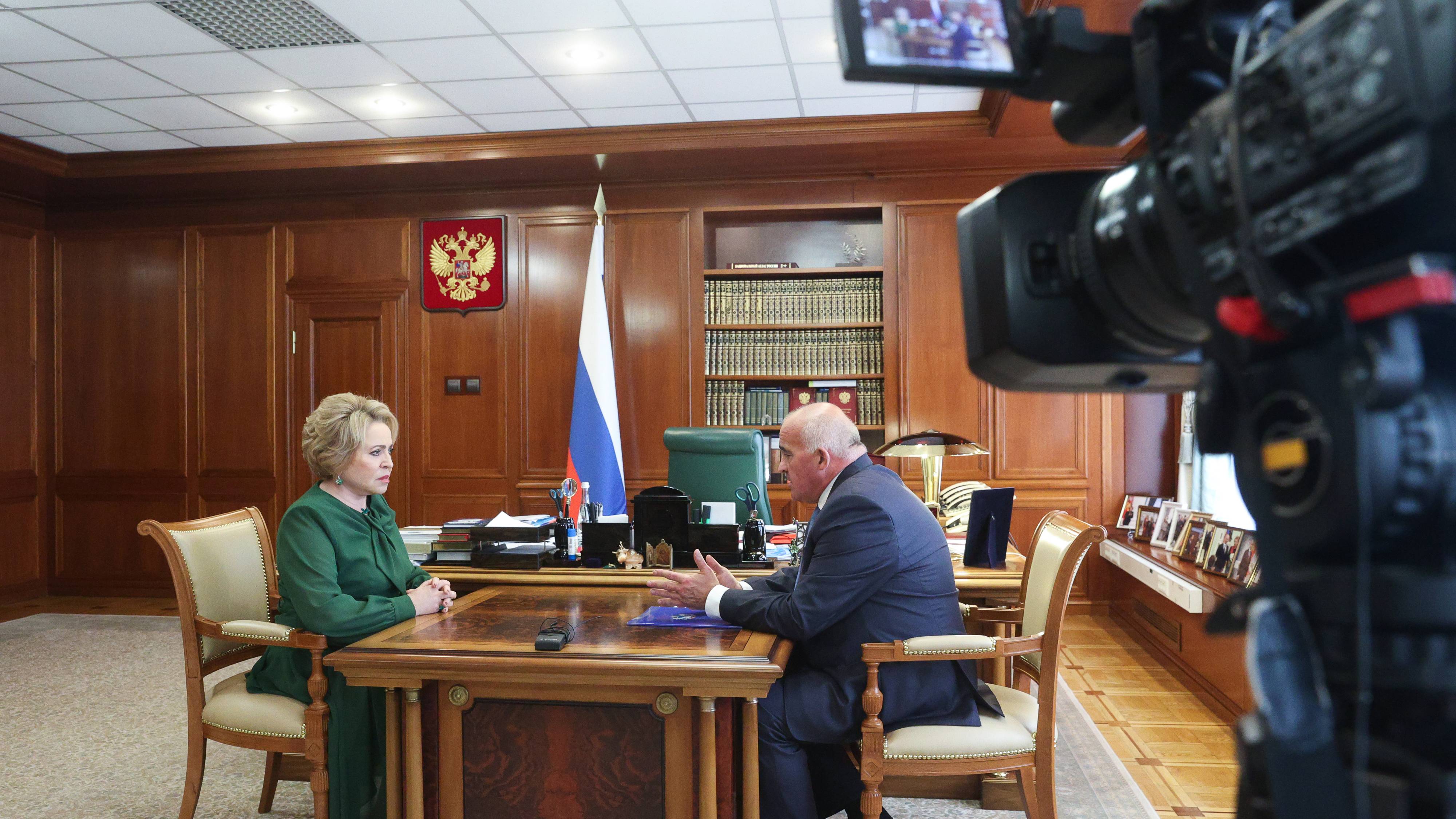 Встреча Председателя Совета Федерации с губернатором Костромской области