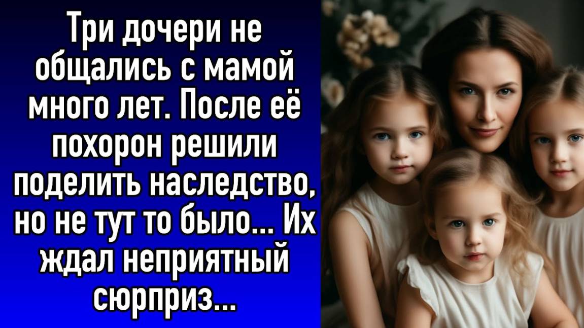 Три дочери не общались с мамой много лет. После её похорон решили поделить наследство, но не тут то