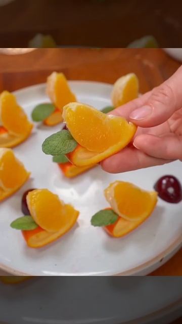 Апельсин. красивая подача. 👍🍊