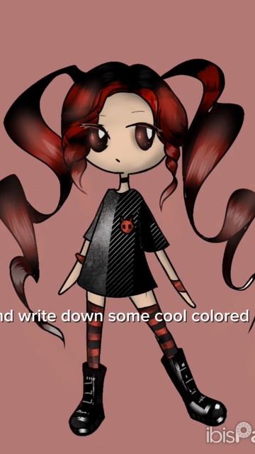 Drawing an emo girl #kawaii #cute #art #digitalart #emogirl #emo #youtubeshorts #howtodraw #chibi