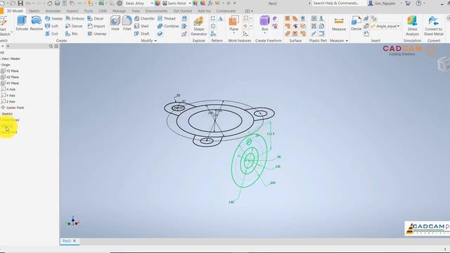 #139 Autodesk Inventor 2020. Деталь №10