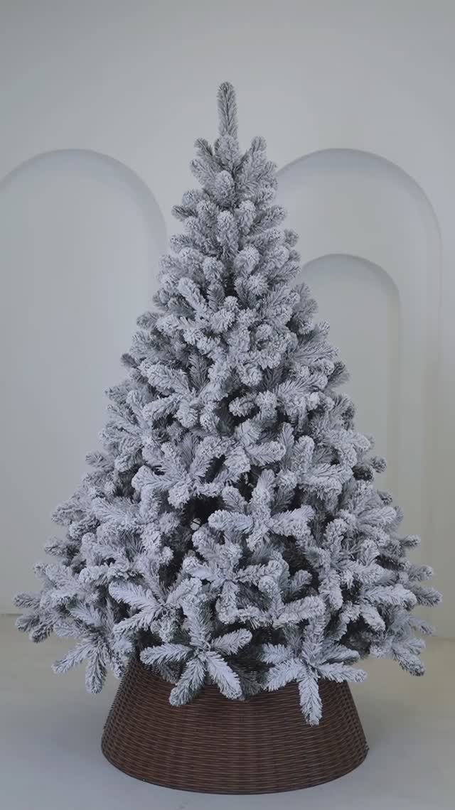 Обзор на искусственную ель "Эверест заснеженная" из ПВХ, ЕлкиТорг