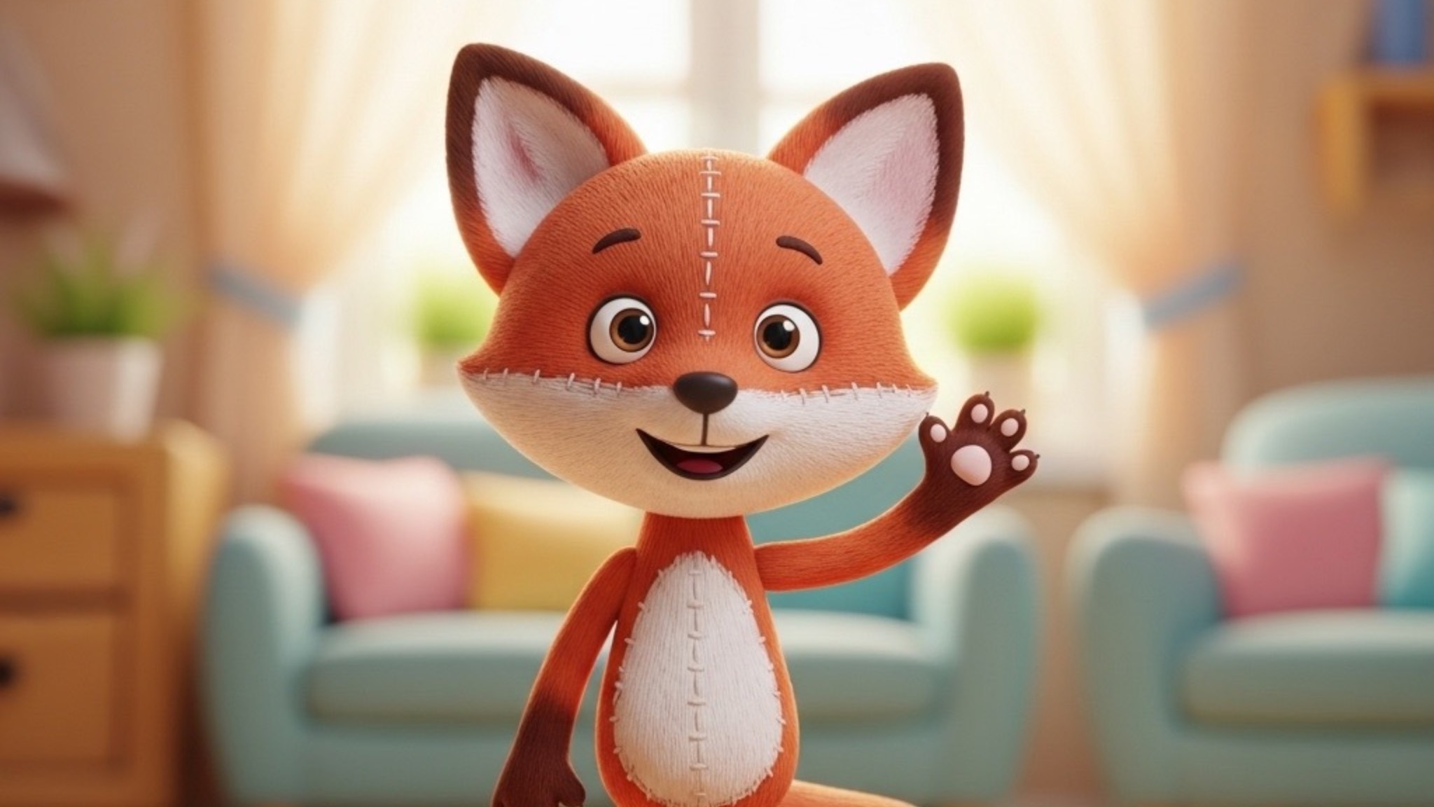 Лисёнок Фино. Сказка 1: Как Фино проснулся и чуть не опоздал в садик.