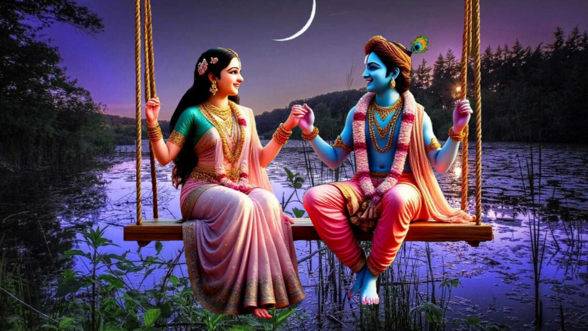 С 5 по 9 августа 2025 - Джулан Ятра (фестиваль качель). Мантра Кришне.