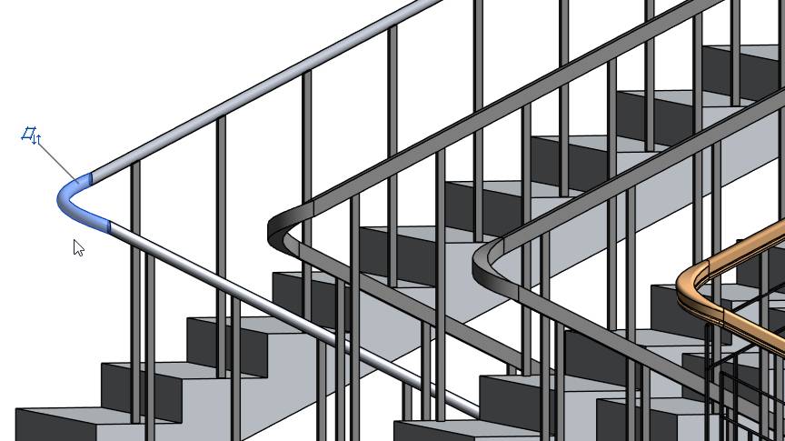 Переход между поручнями (Revit 2021 & ﹥)