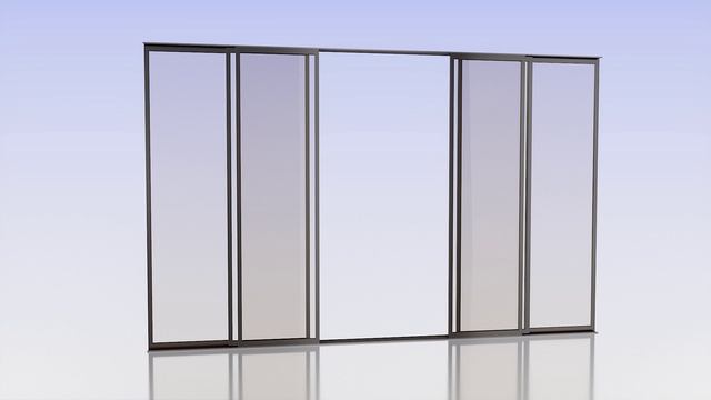 РАЗДВИЖНОЕ рамное остекление из алюминия