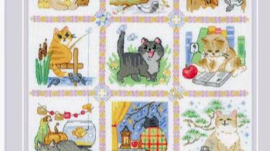 Вышивка крестиком от Риолис "Кошачий календарь" 7