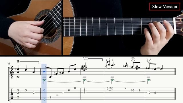 Howl's Moving Castle (Merry-Go-Round of Life) из анимэ "Ходячий замок" Guitar Lesson + TAB