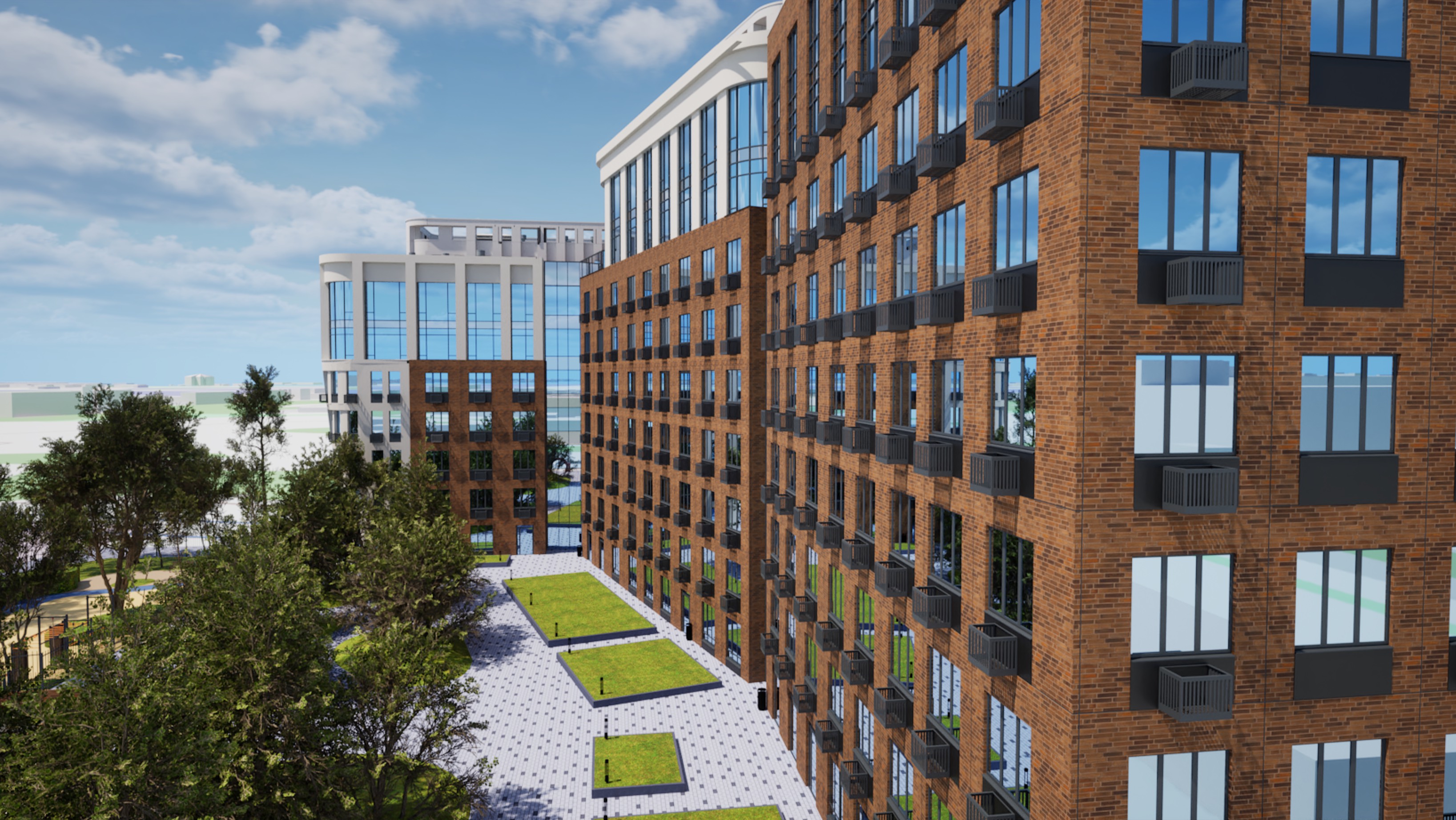 Визуализация макета ЖК «КМ Дом на Барминской»