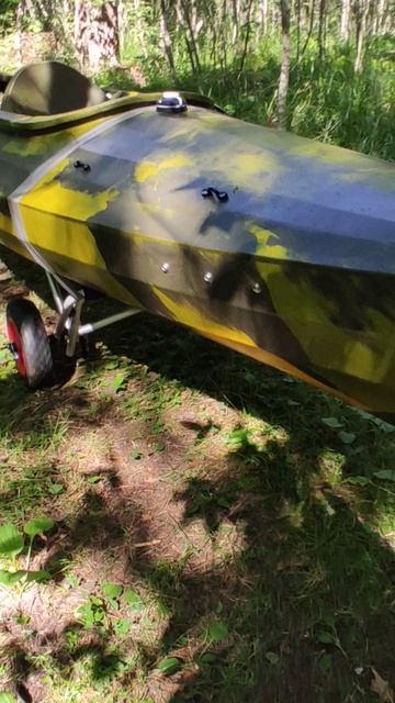 Транспортировка каяка двойки  КАЯК.РФ с помощью удобного устройства