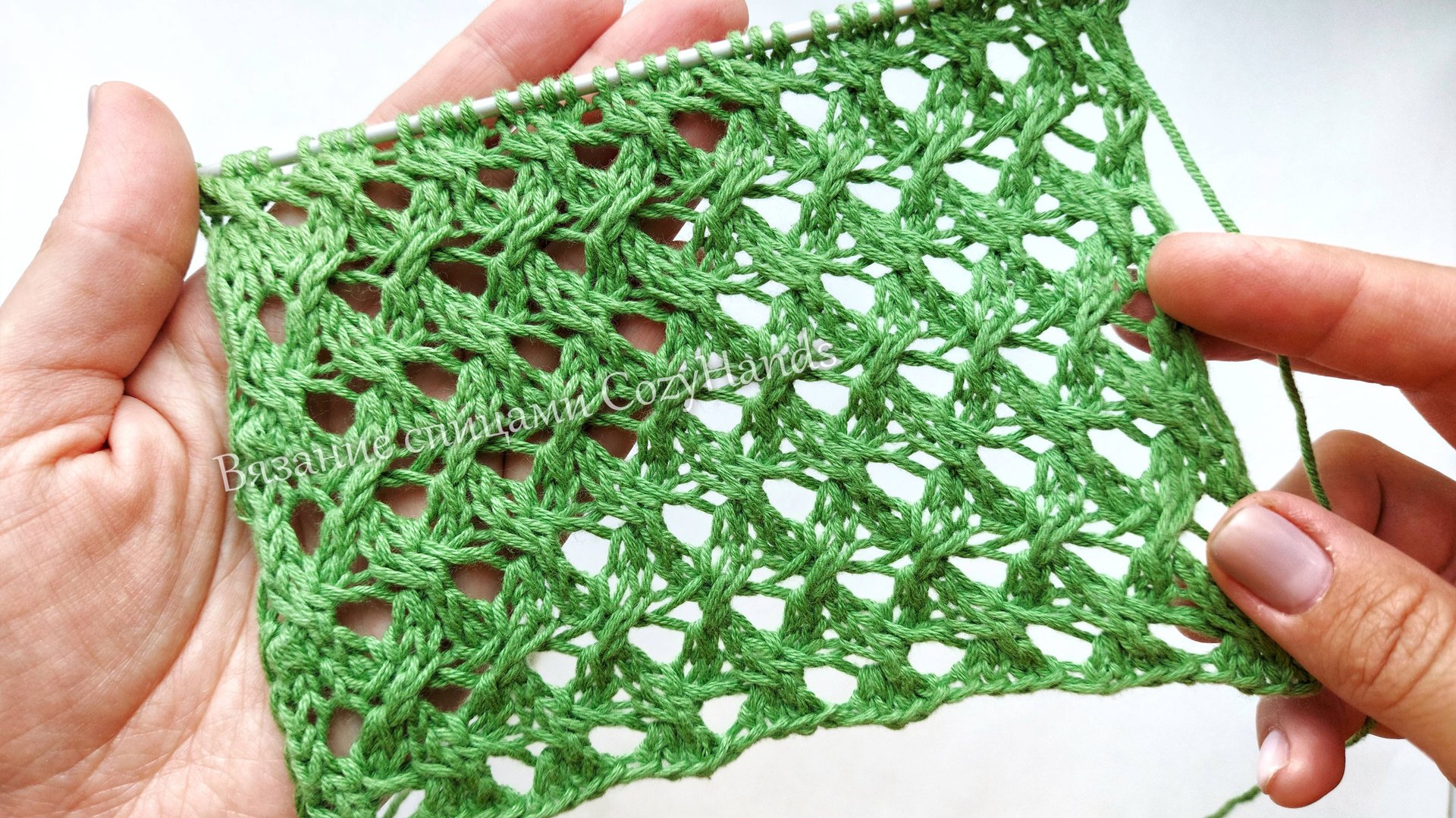 Оригинальная ажурная плетёнка спицами для вязания джемперов, летних изделий