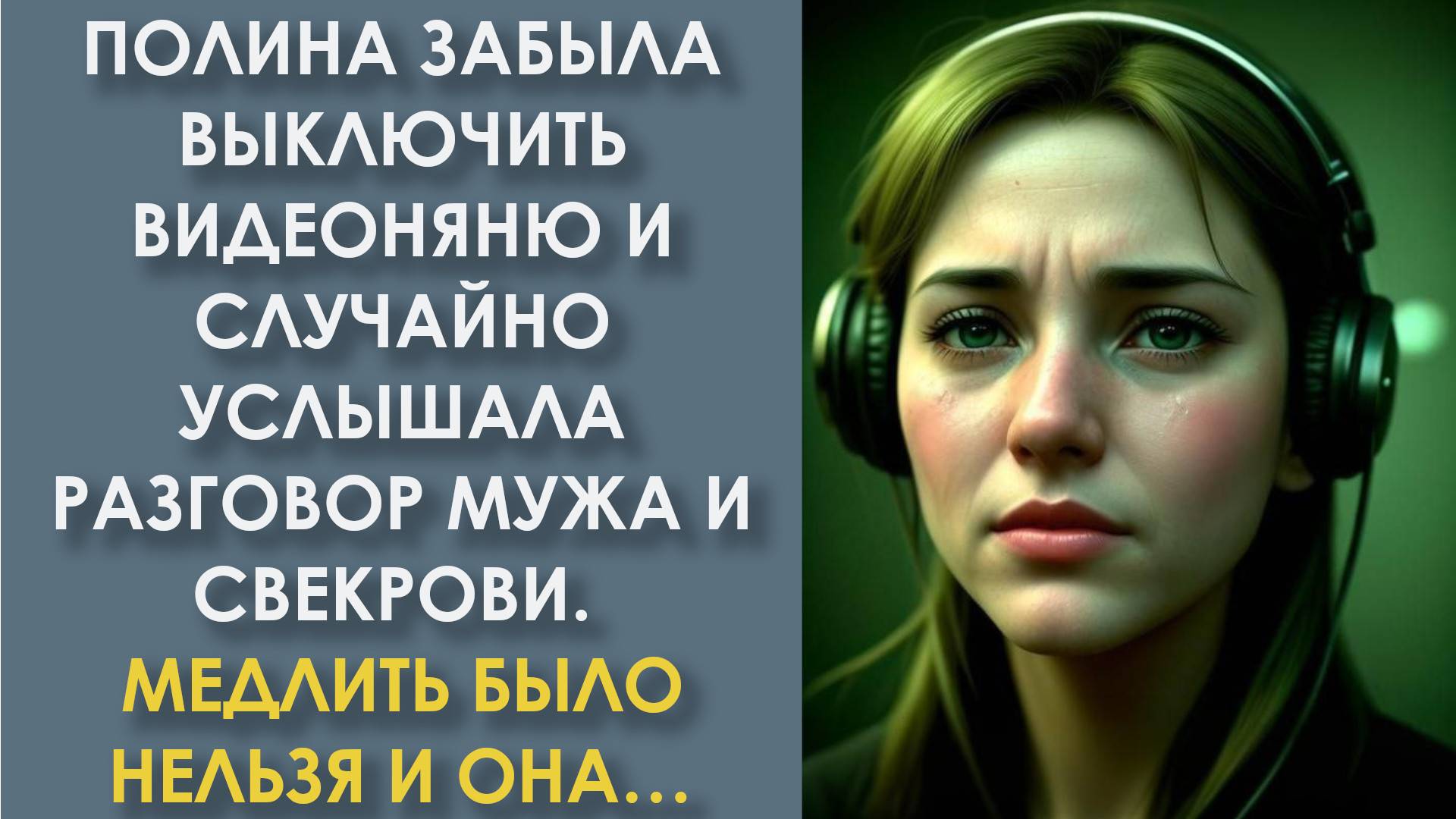 Полина забыла выключить видеоняню и случайно услышала разговор мужа и свекрови. Медлить было нельзя